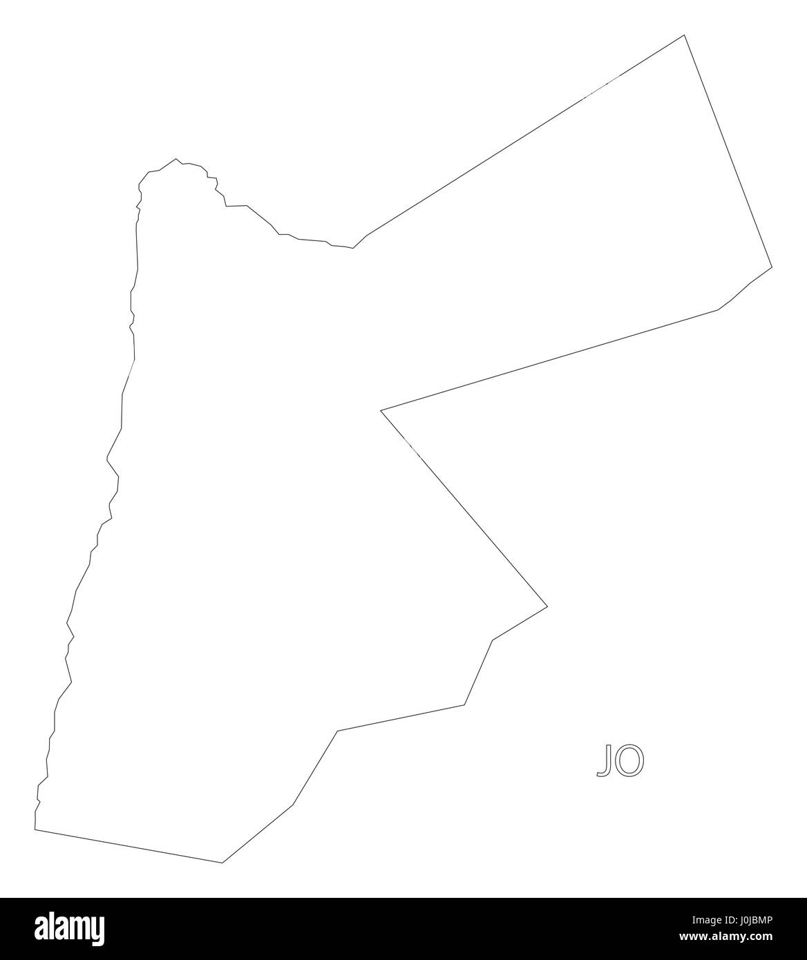 Jordan outline silhouette map illustration Stock Vector Image & Art - Alamy