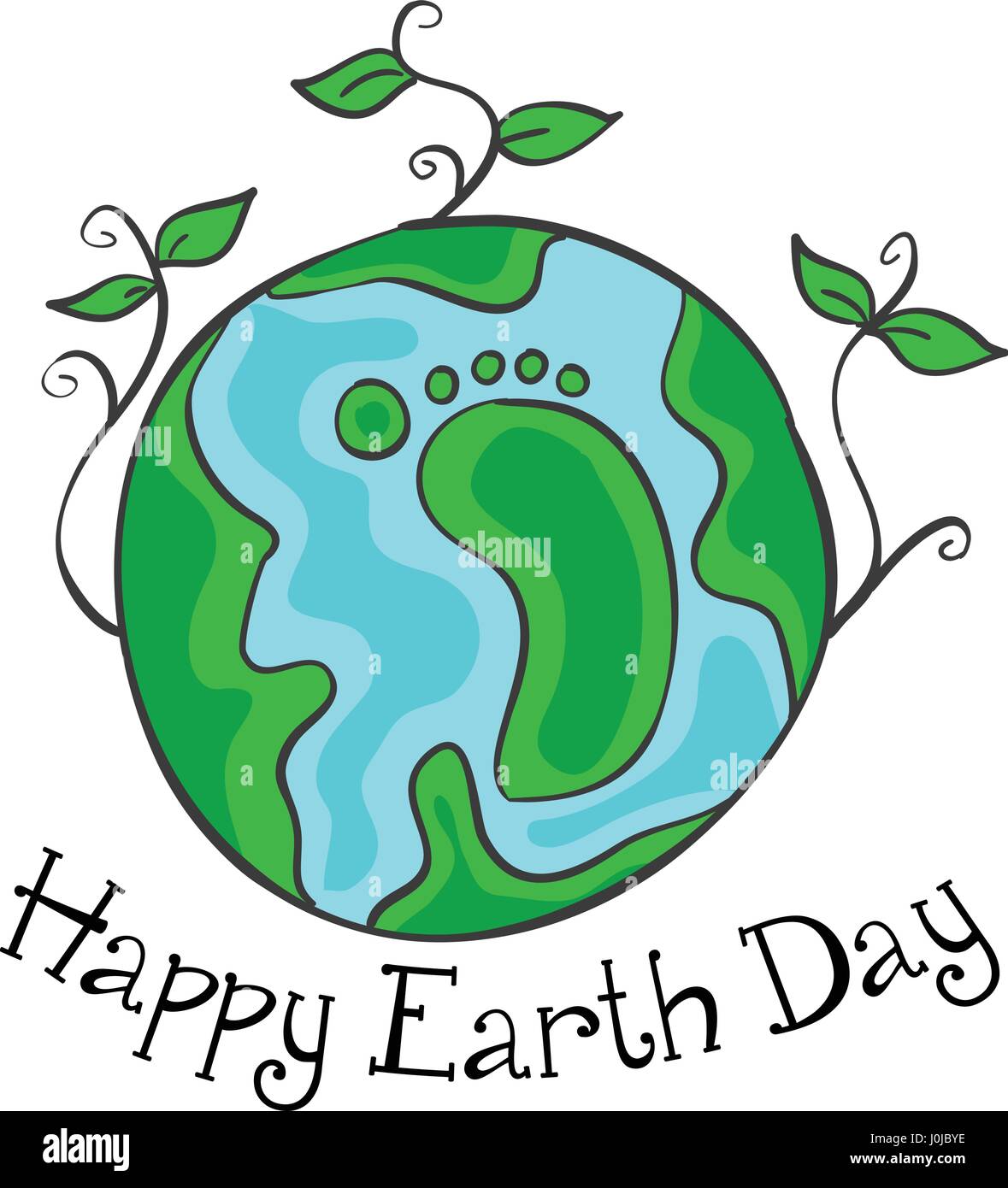 Happy Earth Day Green World Stock Vector Image & Art - Alamy