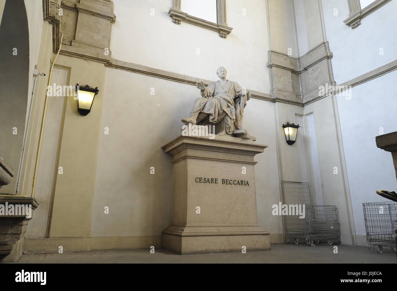Cesare beccaria statue hi-res stock photography and images - Alamy