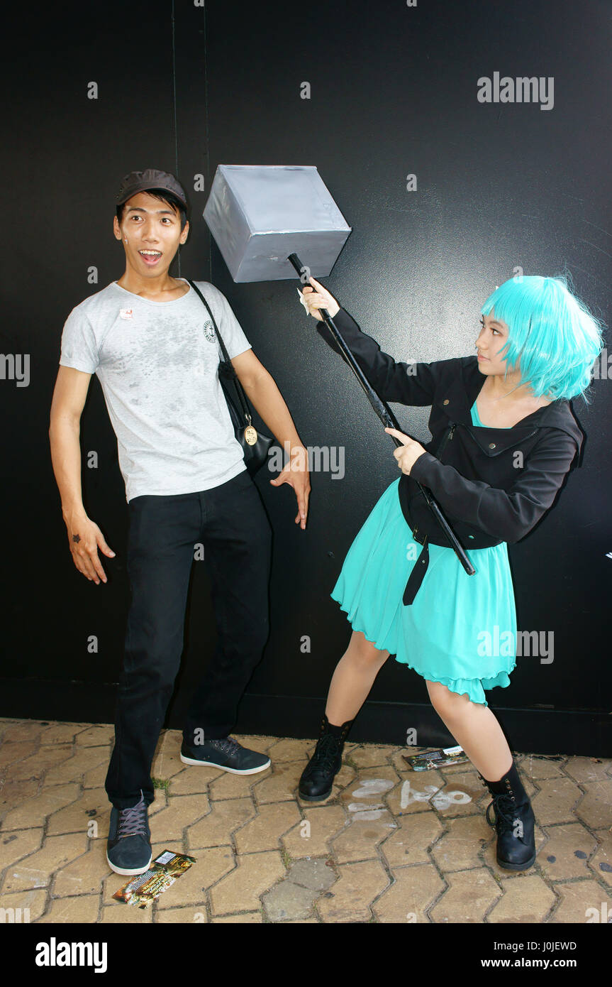 HO CHI MINH CITY, VIET NAM, Asian girl transformed into beautiful comic ...