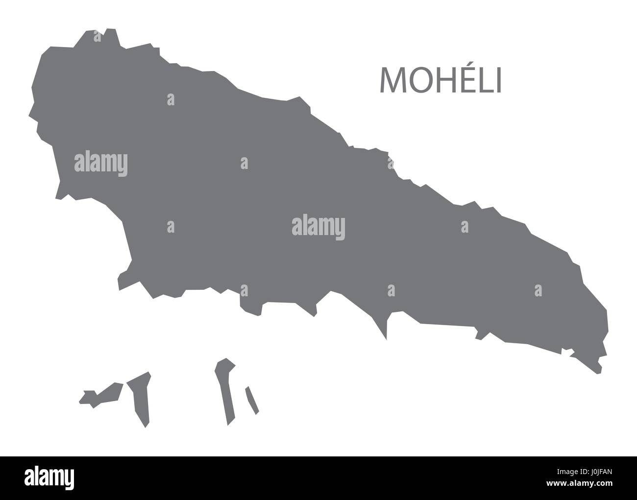 Moheli Comoros Island map grey illustration Stock Vector Image & Art ...