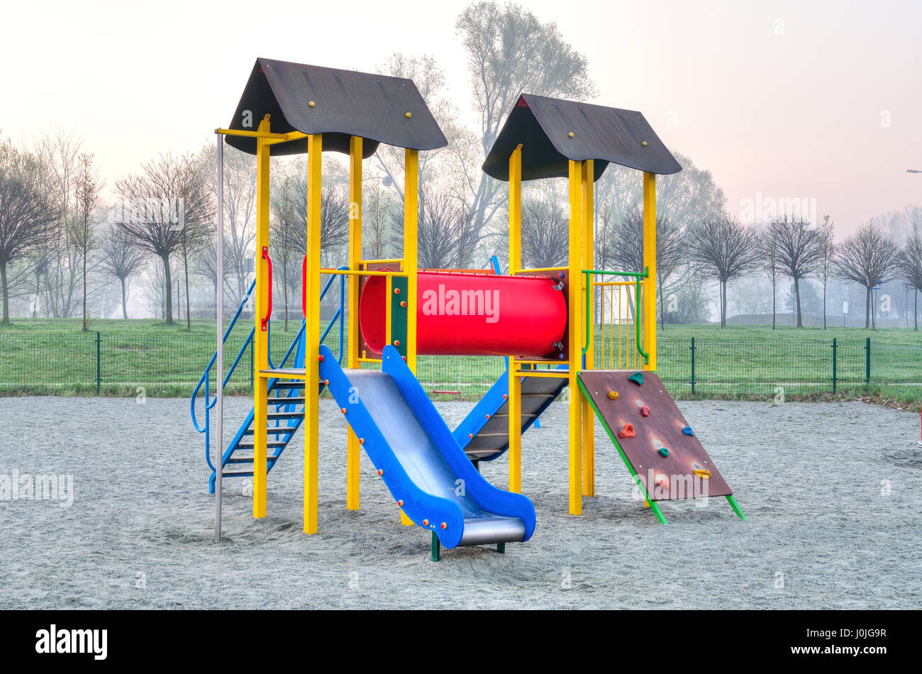 Playground leisure park slide hi-res stock photography and images - Alamy