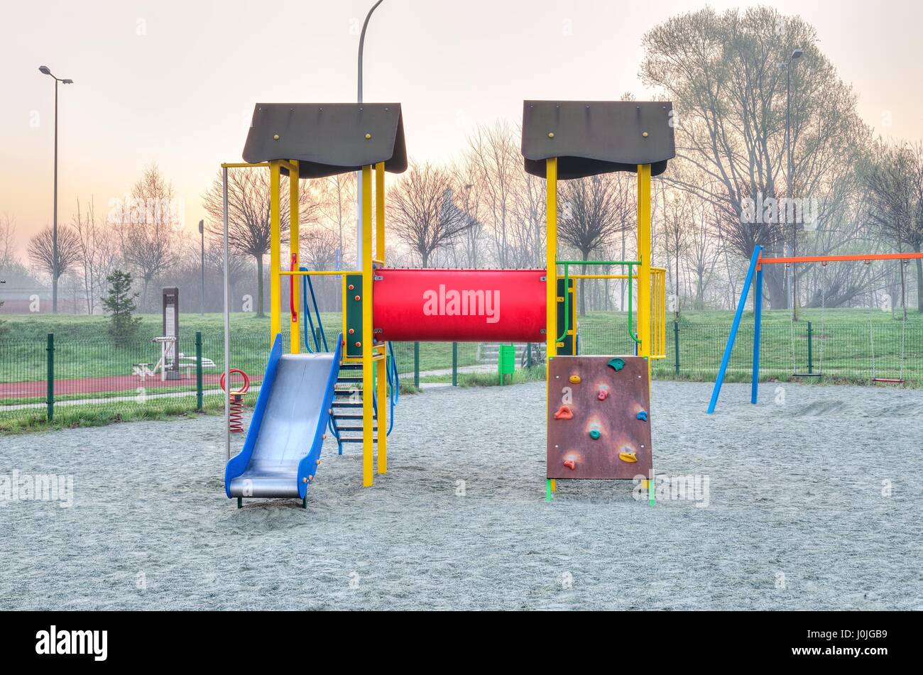 Playground leisure park slide hi-res stock photography and images - Alamy