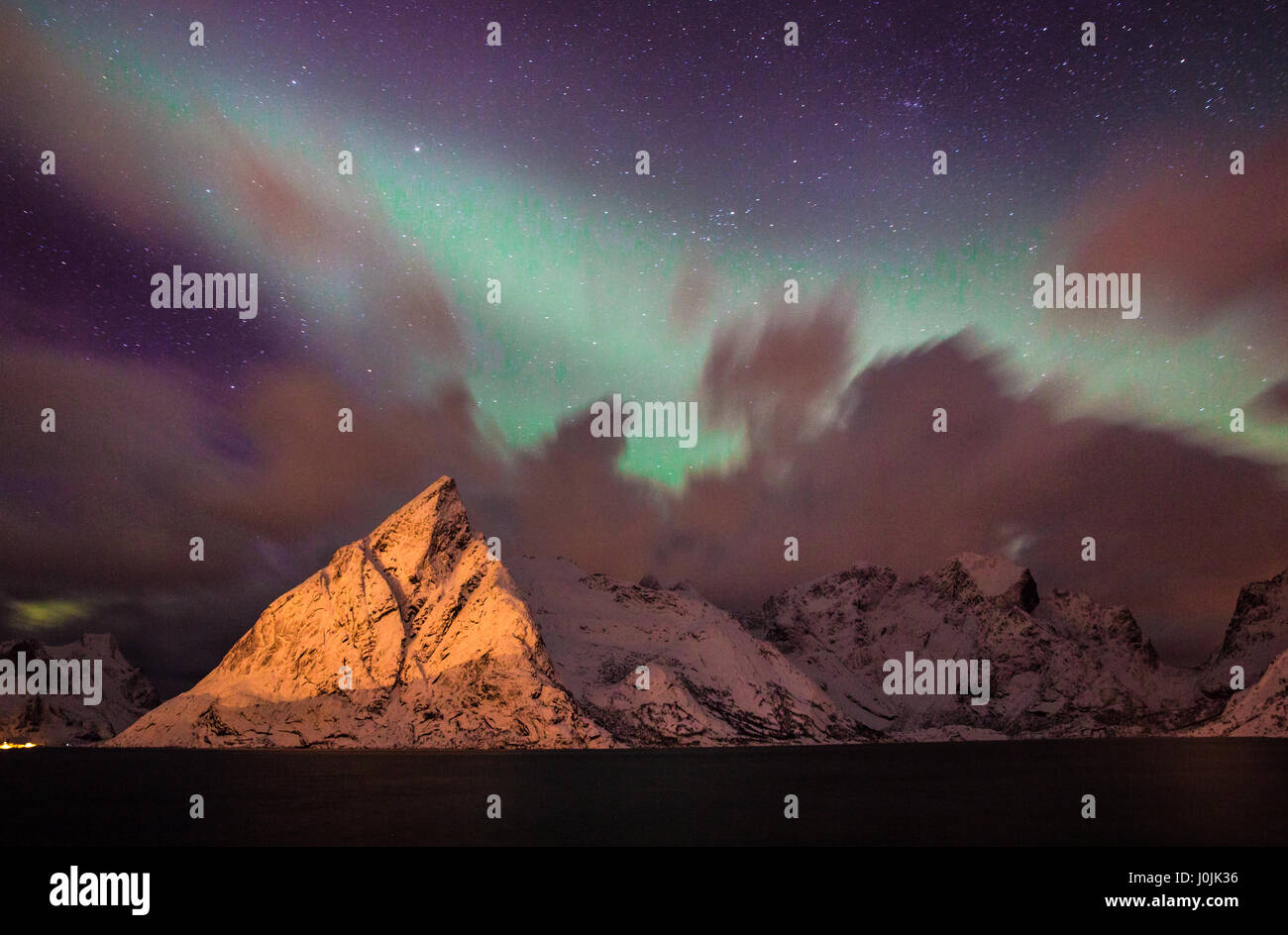 Northern Lights in Lofoten Stock Photo - Alamy