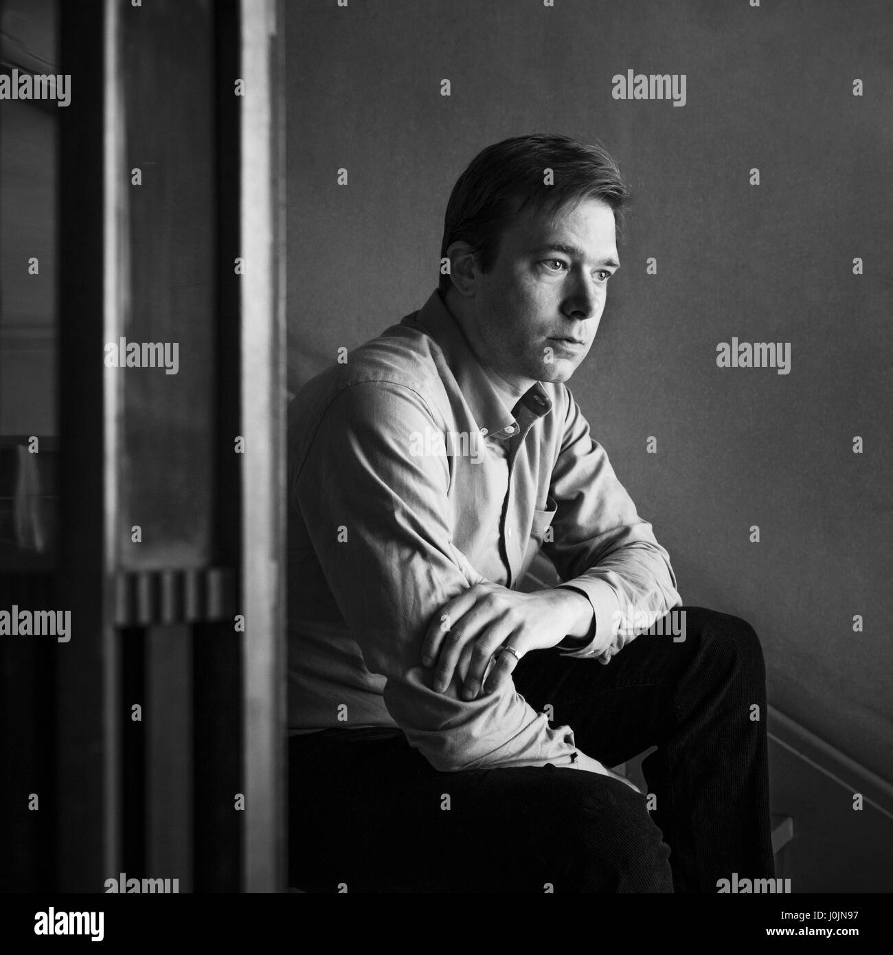 Portrait of Christopher Bollen 10/09/2016 ©Philippe Matsas Stock Photo ...