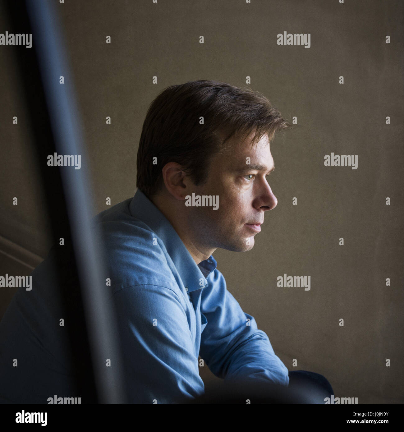 Portrait of Christopher Bollen 10/09/2016 ©Philippe Matsas Stock Photo ...