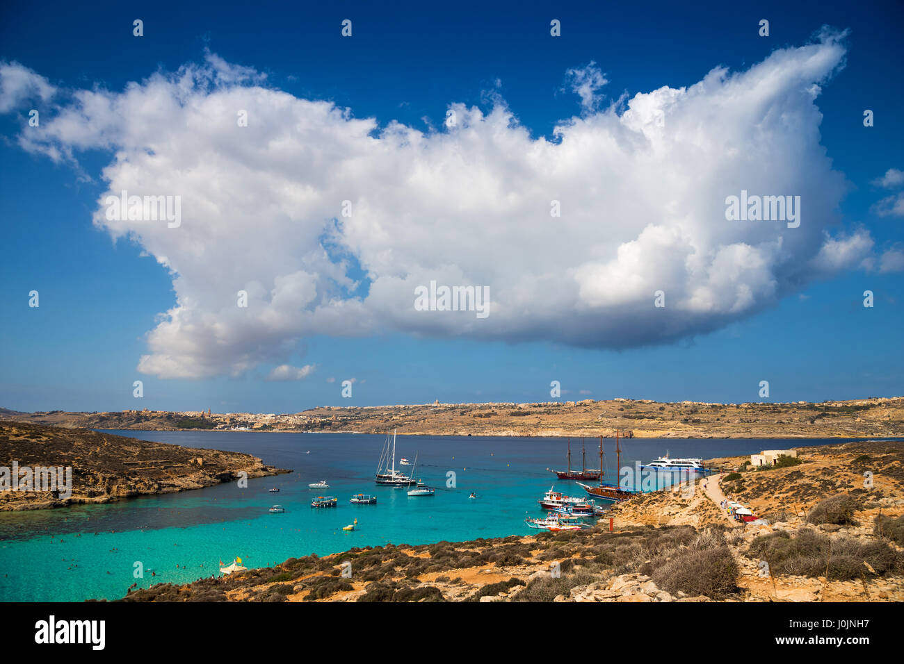 Blue Lagoon, Malta - Beautiful clouds over malta's famous Blue Lagoon ...