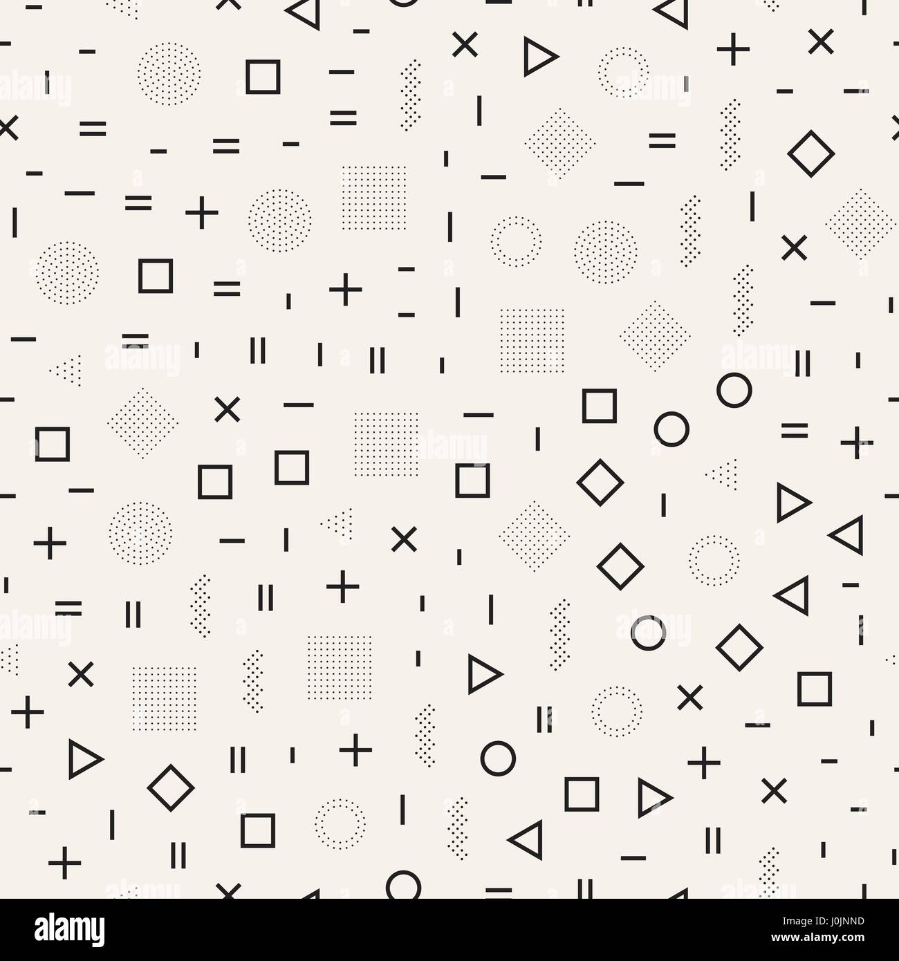 Scattered Geometric Simple Shapes. Inspired by Memphis Style. Abstract ...