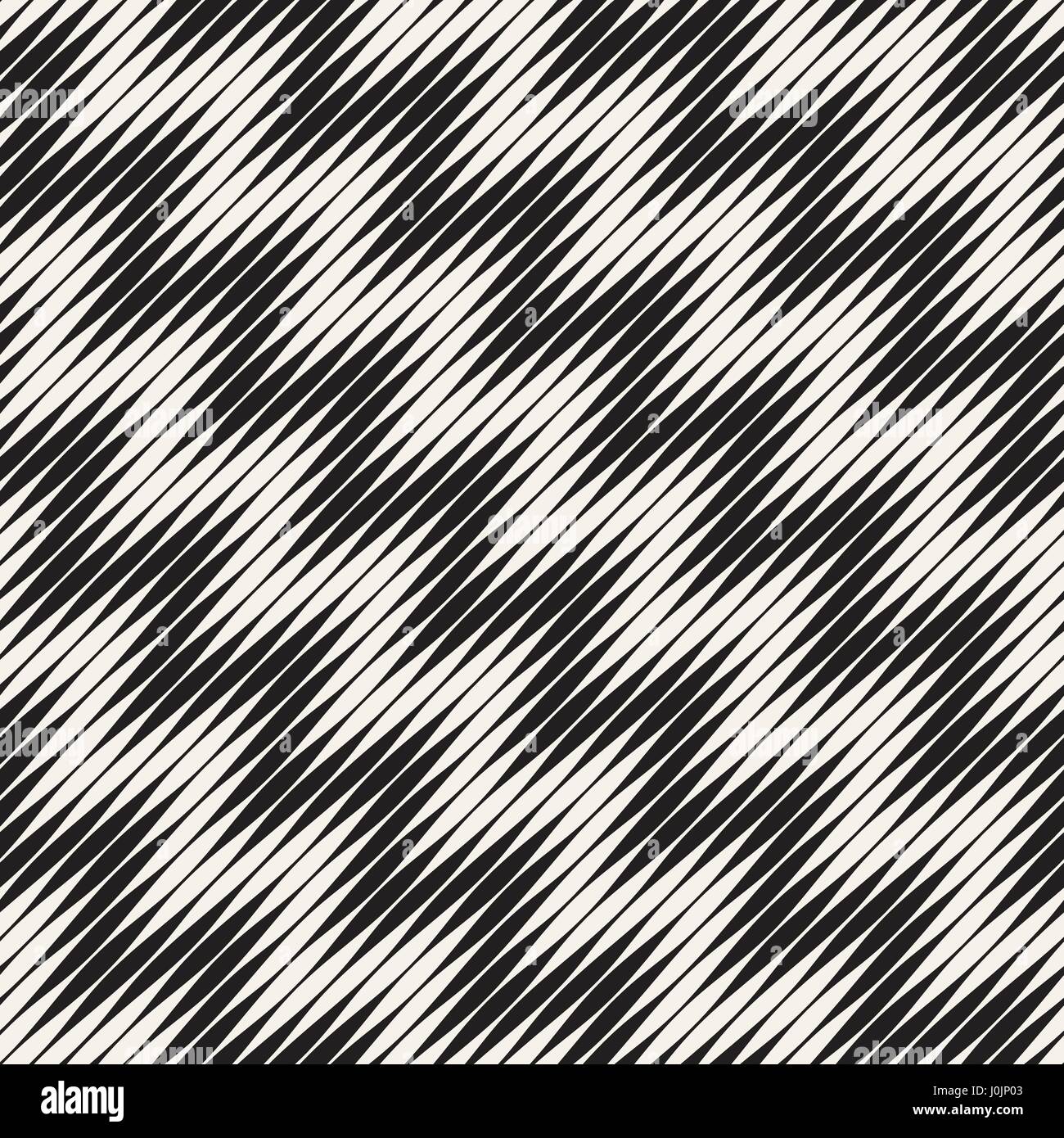 Wavy stripes vector seamless pattern. Retro wavy engraving texture ...