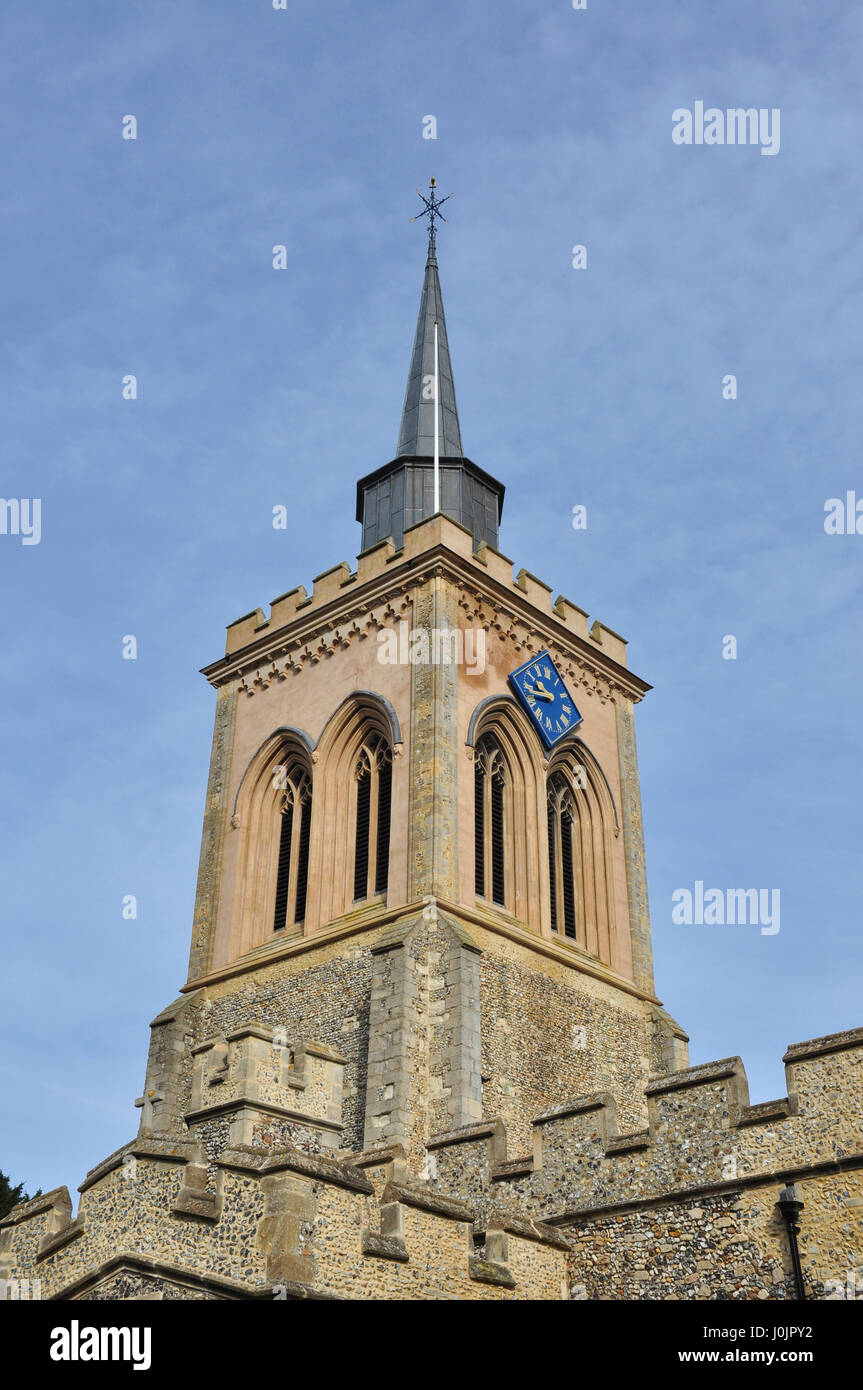 Church of St Mary the Virgin, Baldock, Hertfordshire, England, UK Stock ...