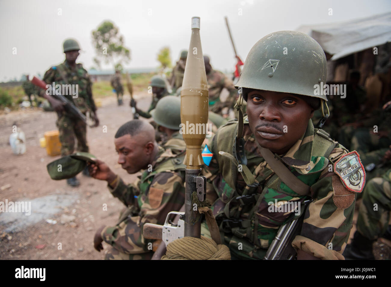 Congolese national army (FARDC) soldier during operations against the ...
