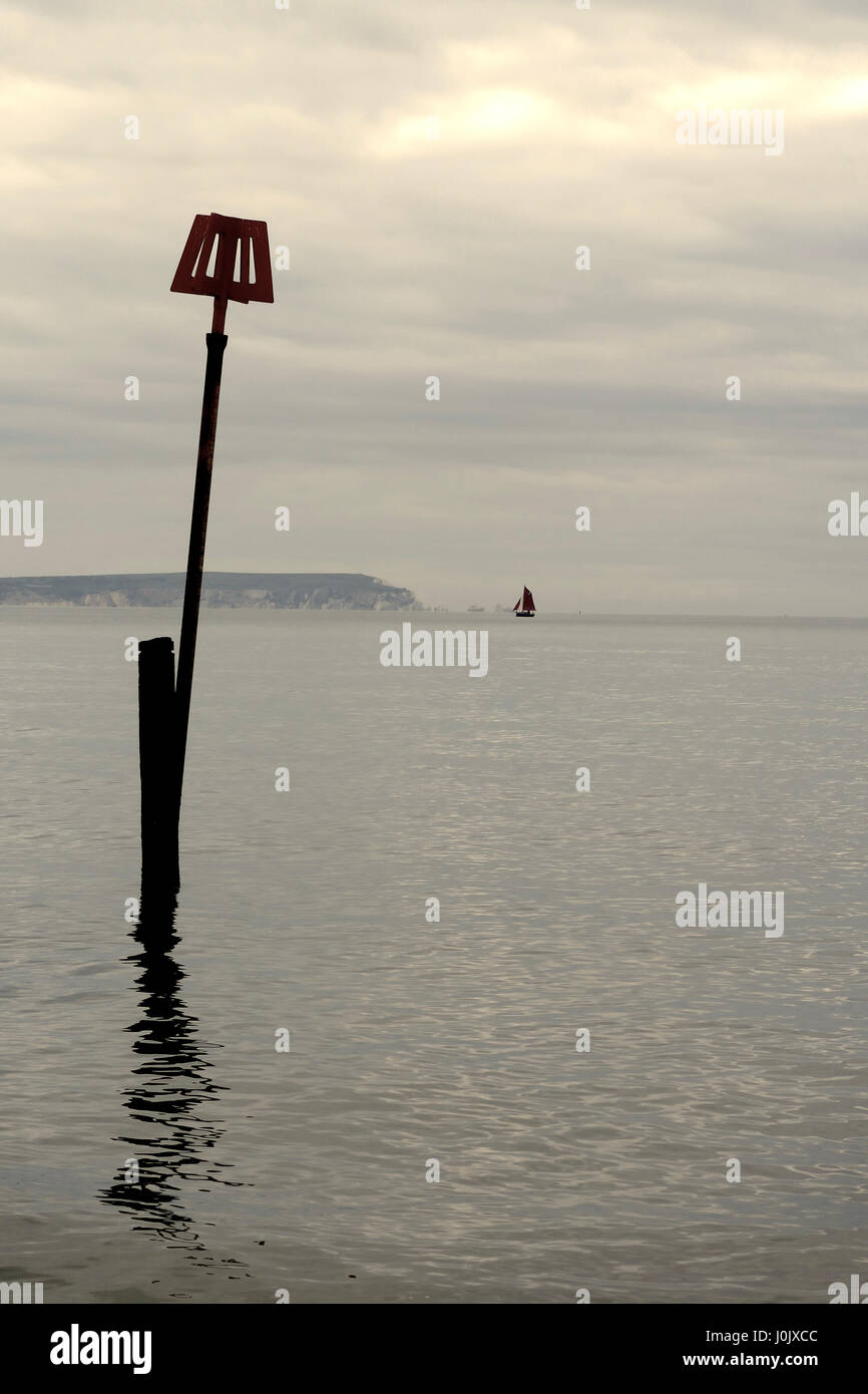 Still water morning at the beach Stock Photo - Alamy