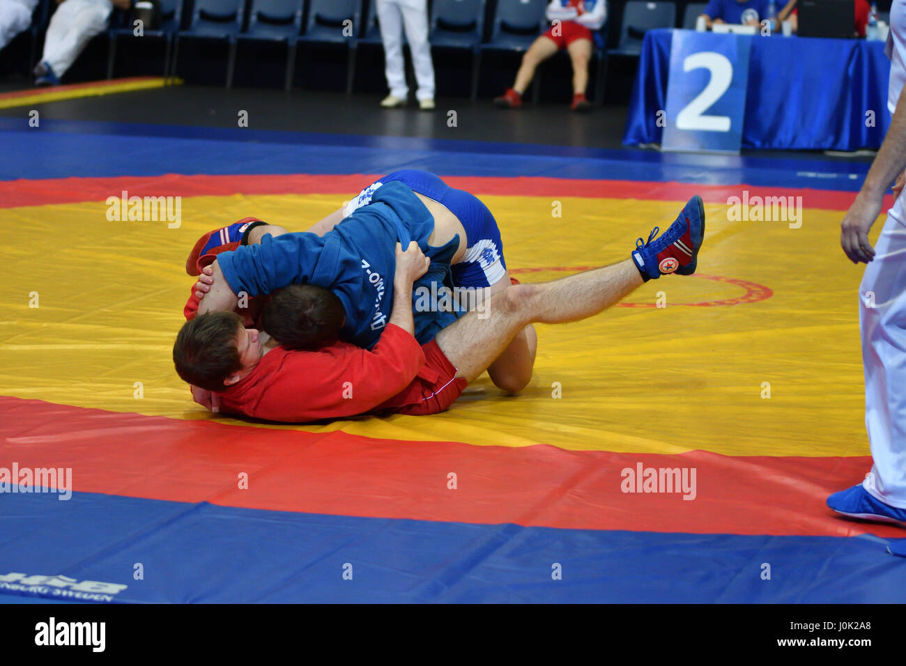 Orenburg, Russia - 29 October 2016: Boys competitions Sambo in the ...