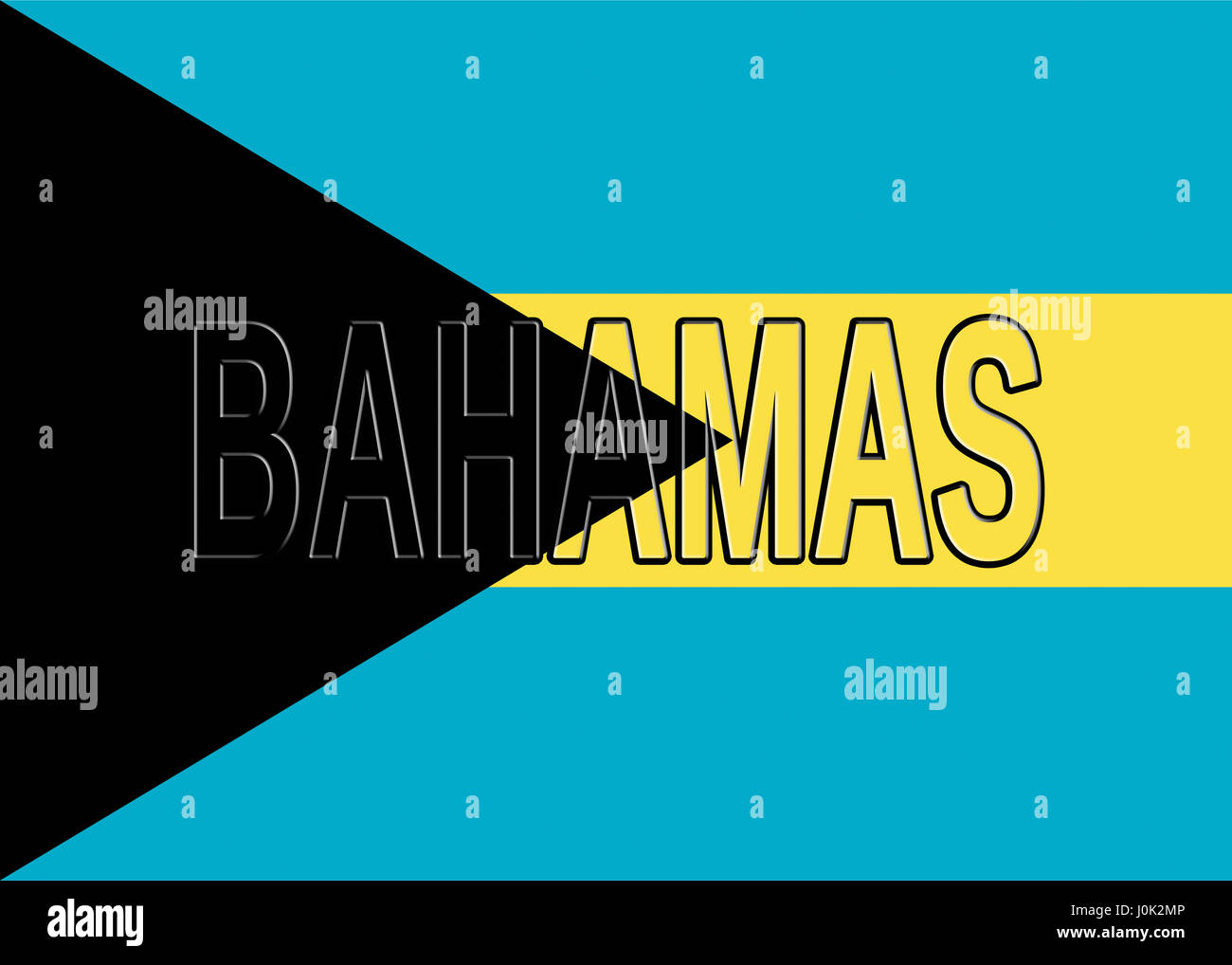 Bahamas flag illustration hi-res stock photography and images - Alamy