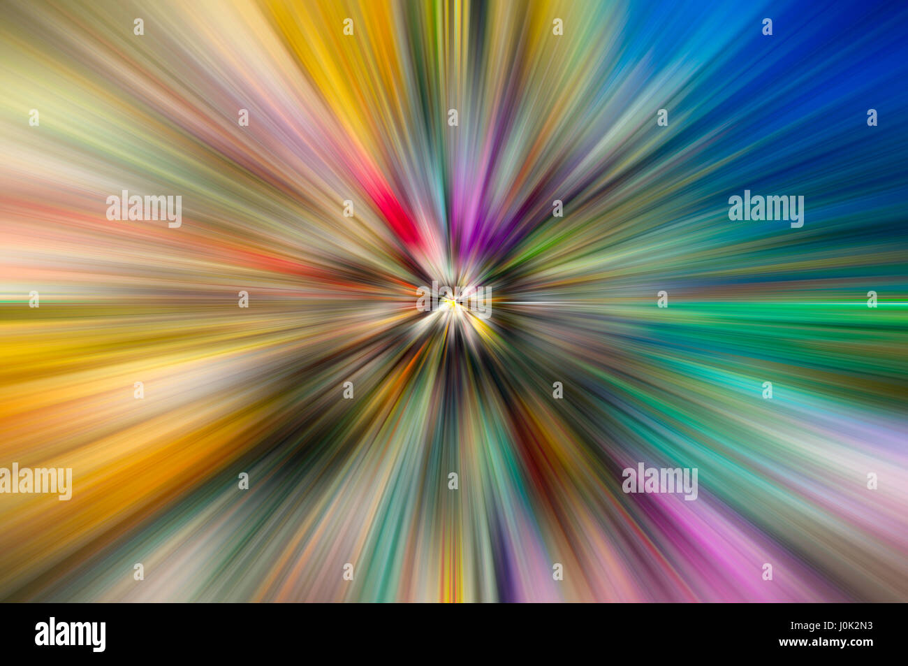 Bands of color receding to a small point in the centre of the image ...