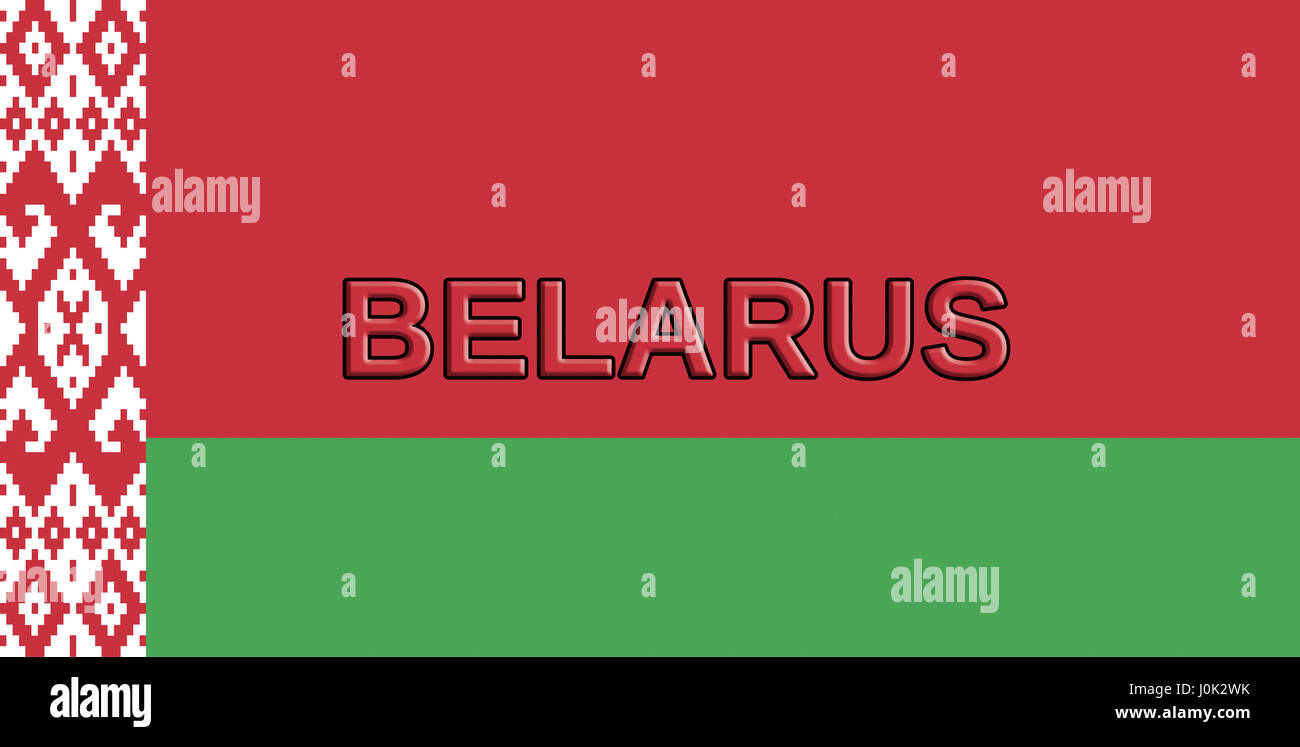Illustration of the flag of Belarus with the country written on the ...
