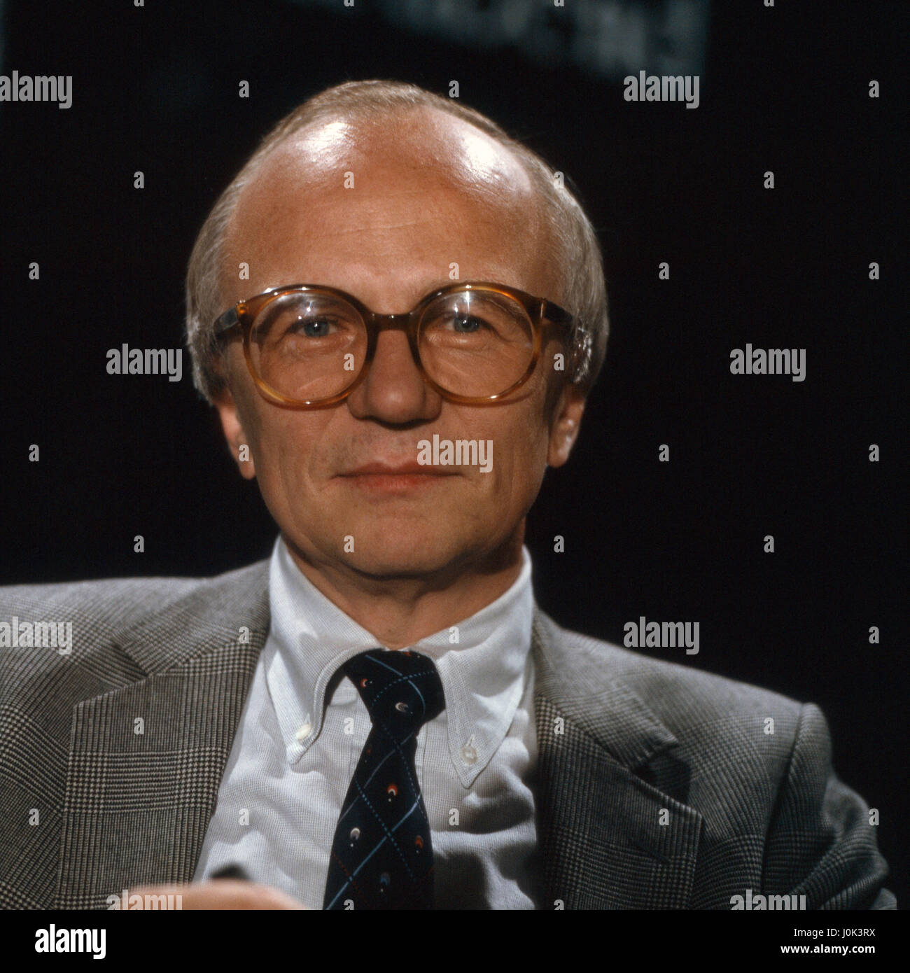 Deutscher Journalist Friedrich Nowottny, Deutschland 1980er Jahre ...