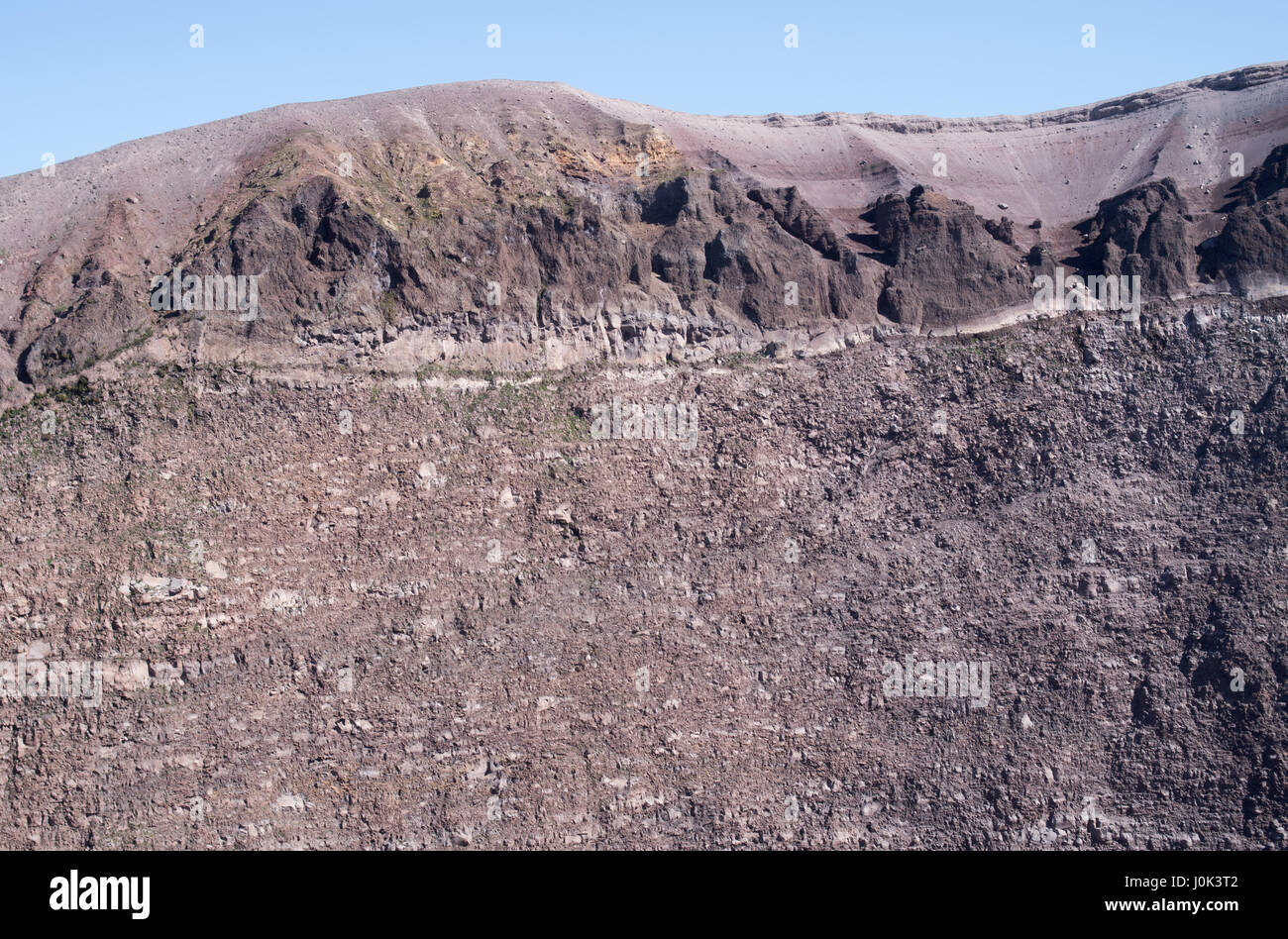 Volcanic rock inside the crater of Vesuvius Stock Photo - Alamy