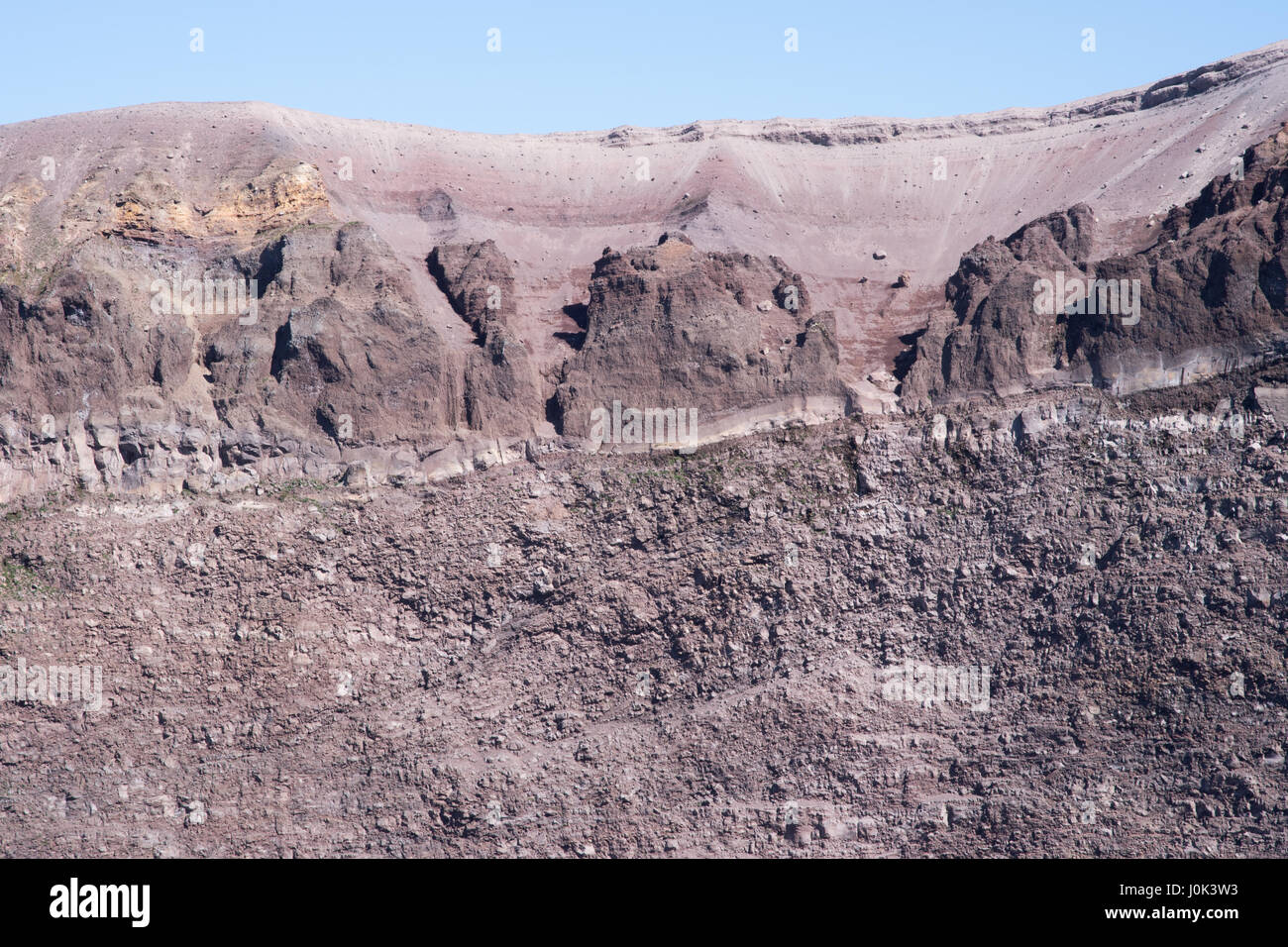 Volcanic rock inside the crater of Vesuvius Stock Photo - Alamy