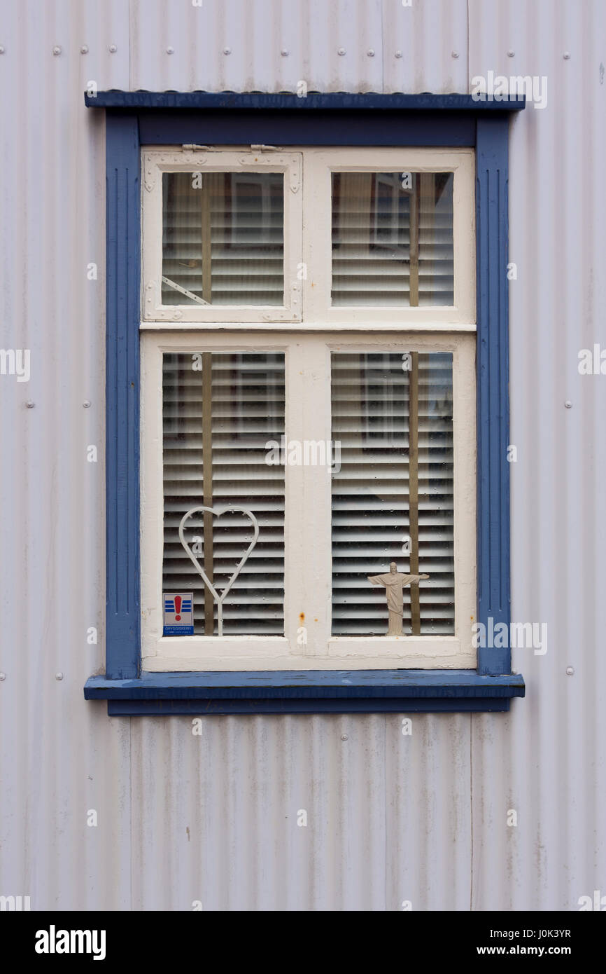 Window of a traditional Icelandic house, Reykjavik Stock Photo - Alamy