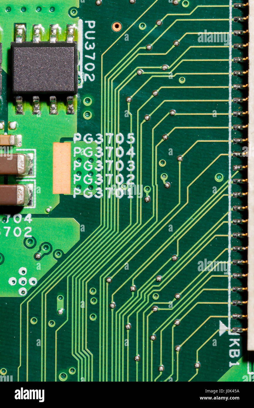 Detailed shot of a printed circuit board Stock Photo - Alamy
