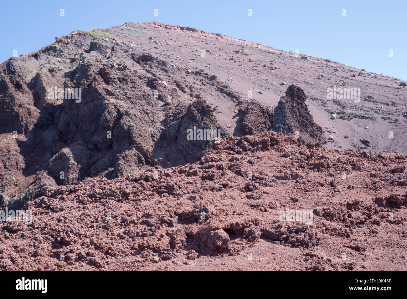 Volcanic rock inside the crater of Vesuvius Stock Photo - Alamy
