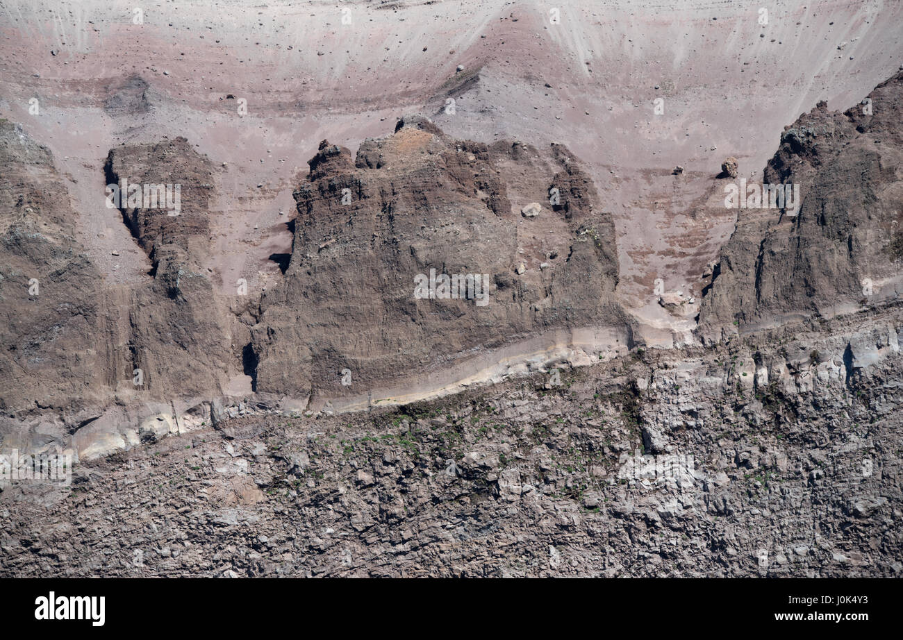 Volcanic rock inside the crater of Vesuvius Stock Photo - Alamy