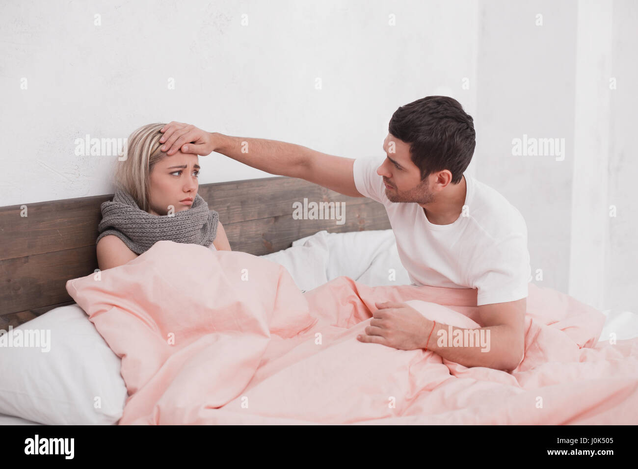 Sick Couple Together Feeling Unwell Concept Stock Photo - Alamy