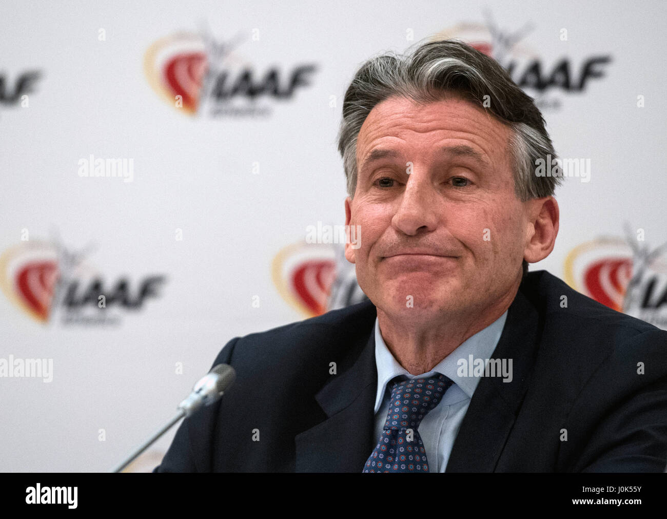 IAAF President Lord Sebastian Coe during the press conference at the ...