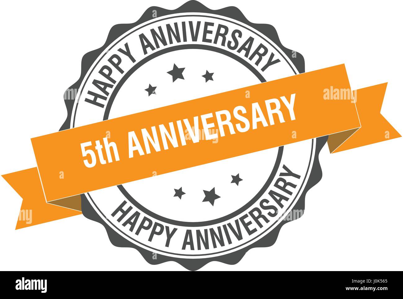 5th anniversary stamp illustration Stock Vector Image & Art - Alamy