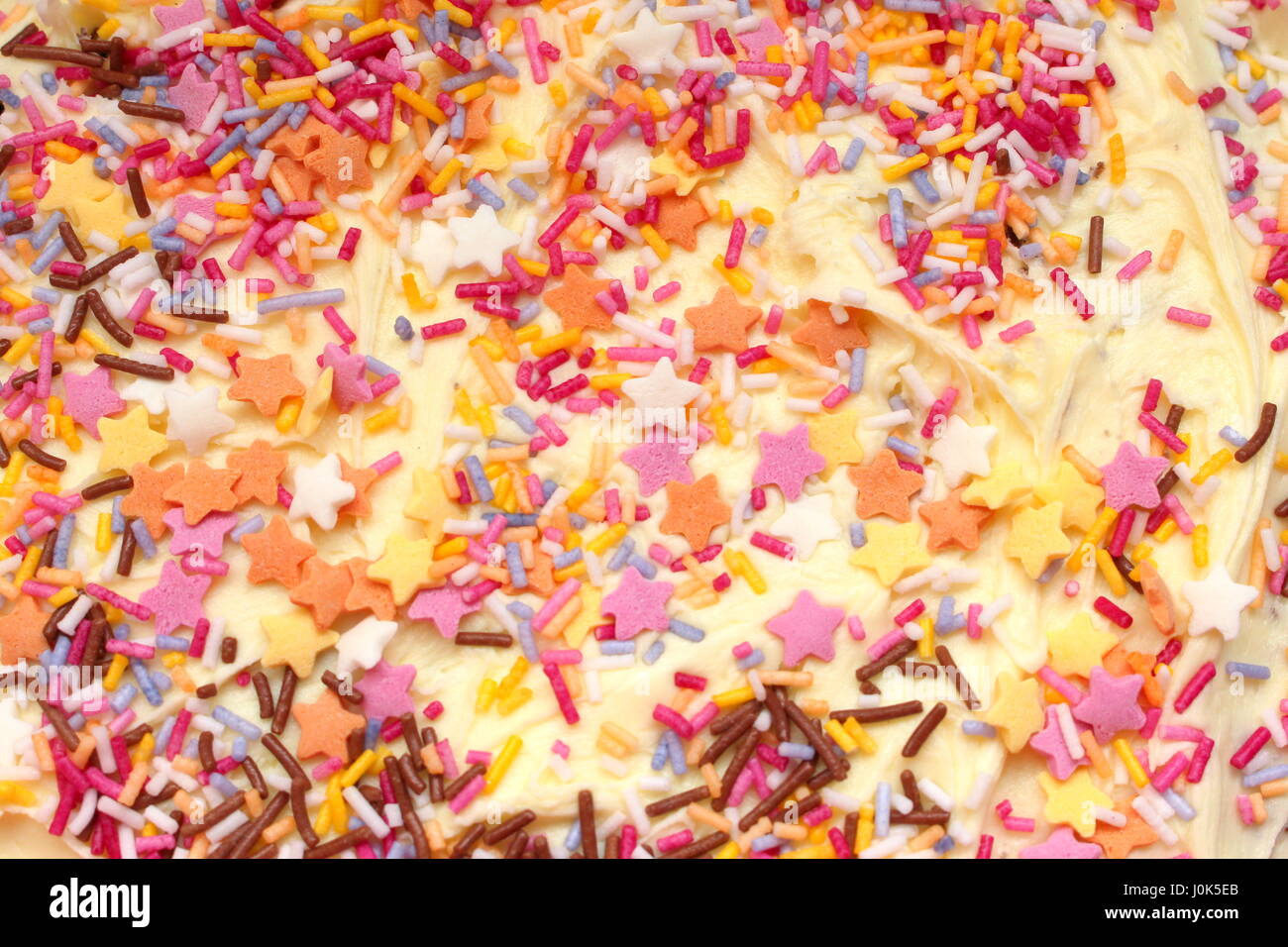 Hundreds and Thousands sprinkles cake topping, background Stock Photo ...