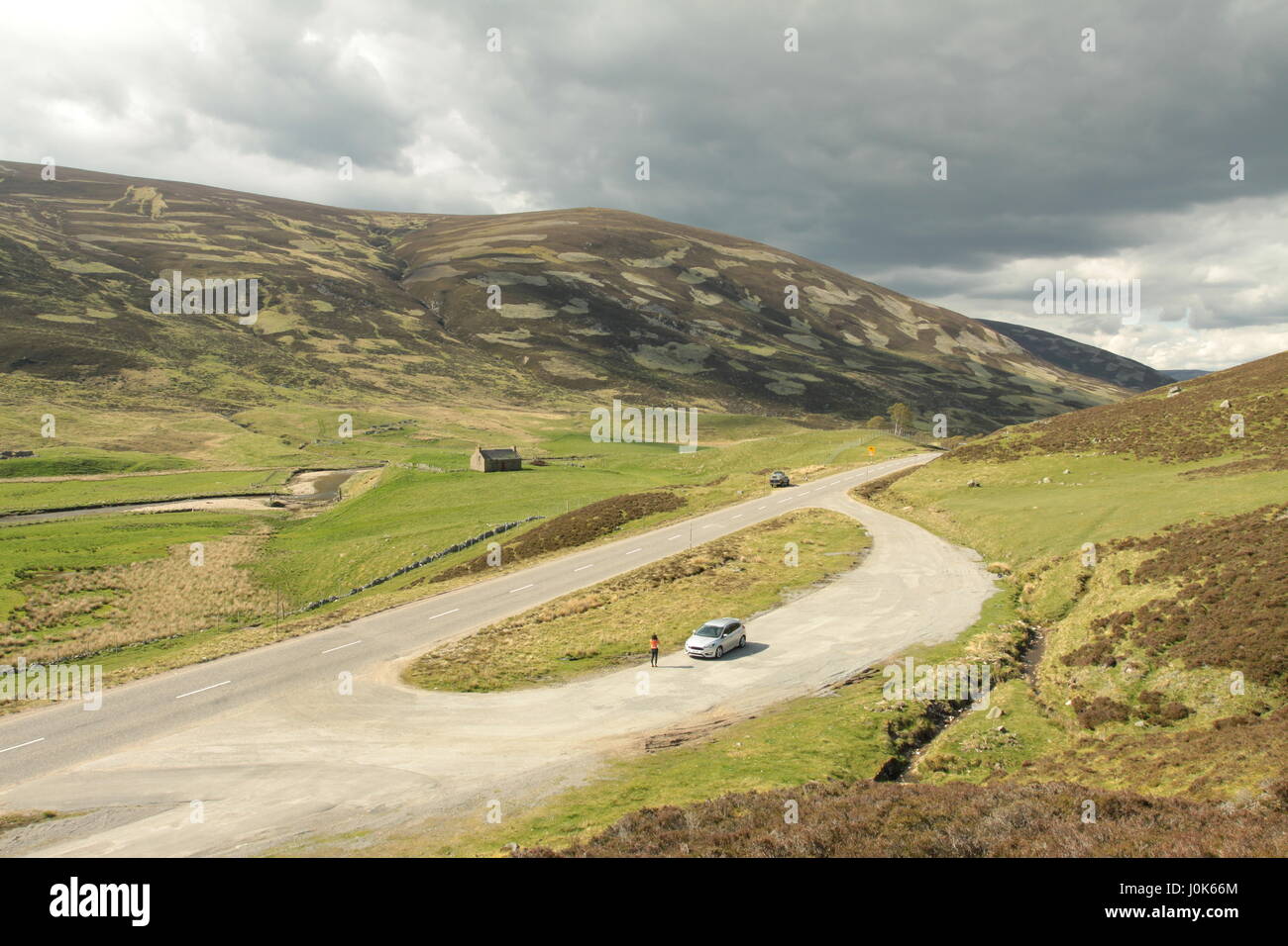 A93 Old Military Road, Braemar, Cairngorm National Park, Scotland Stock ...