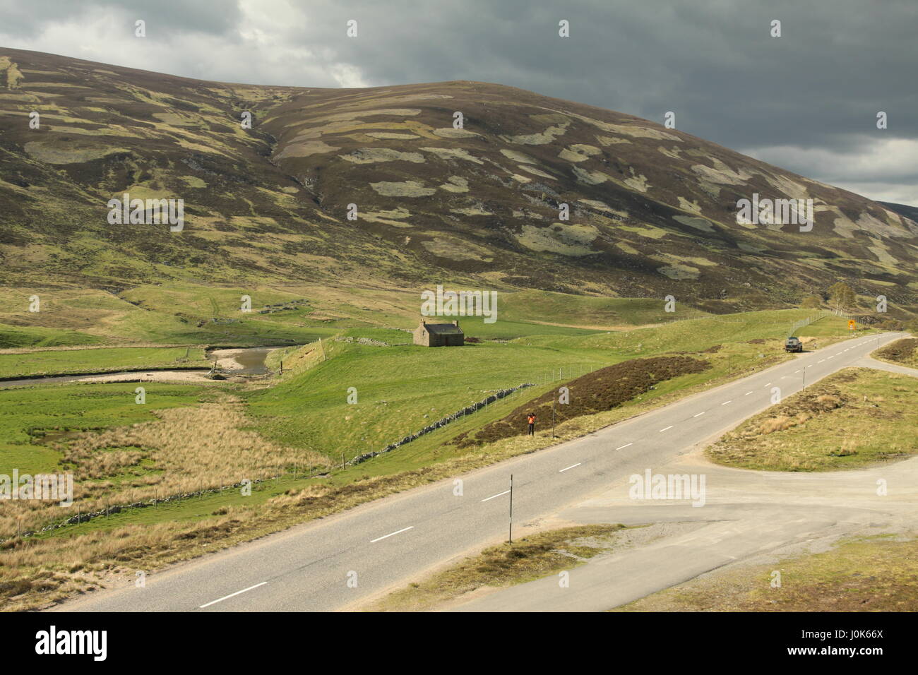 A93 Old Military Road, Braemar, Cairngorm National Park, Scotland Stock ...