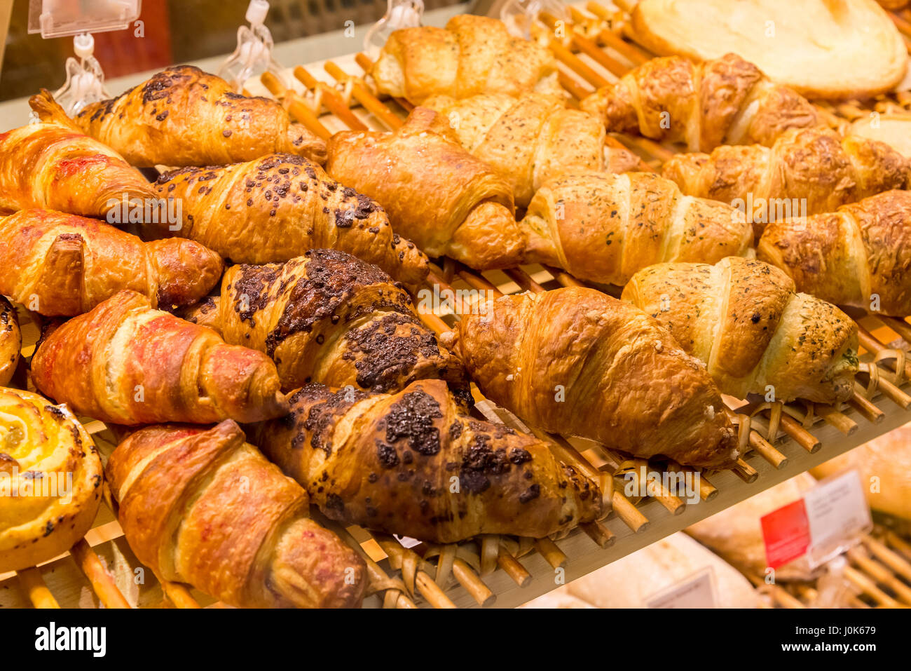A set of croissants in the shop window Stock Photo - Alamy