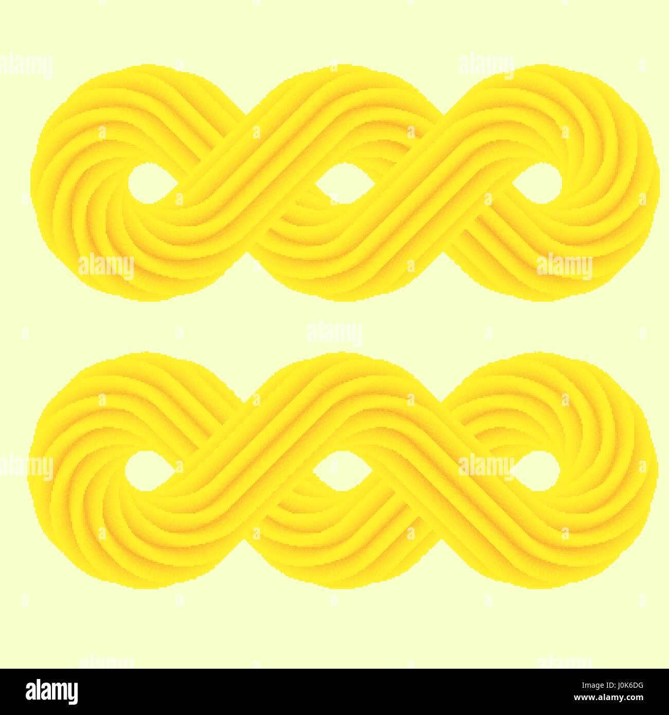 Set of yellow 3d infinity symbol Stock Vector Image & Art - Alamy