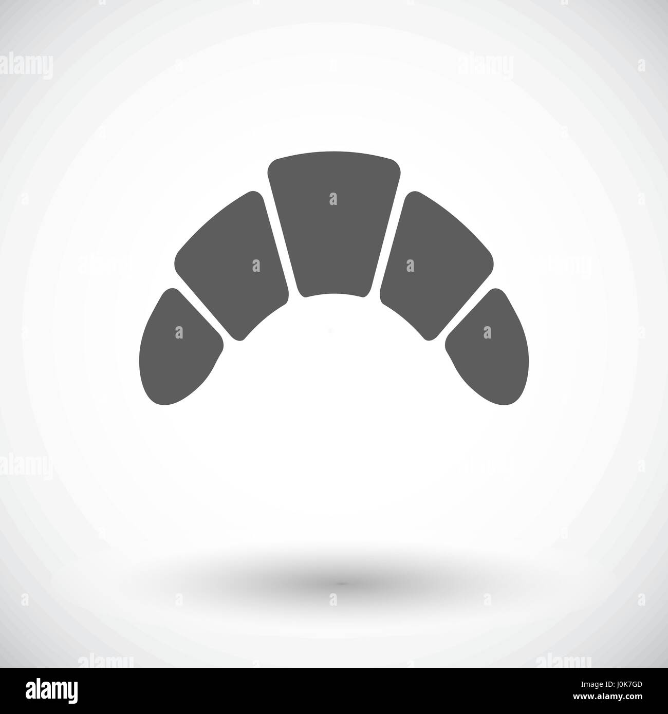 Croissant. Single flat icon on white background. Vector illustration ...