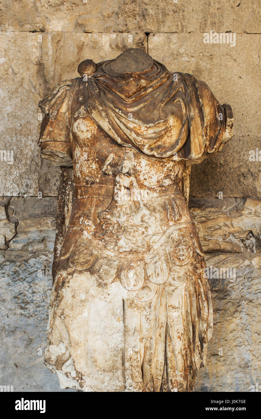 Statue of the personification of Iliada in stoa of Attalos; Athens ...
