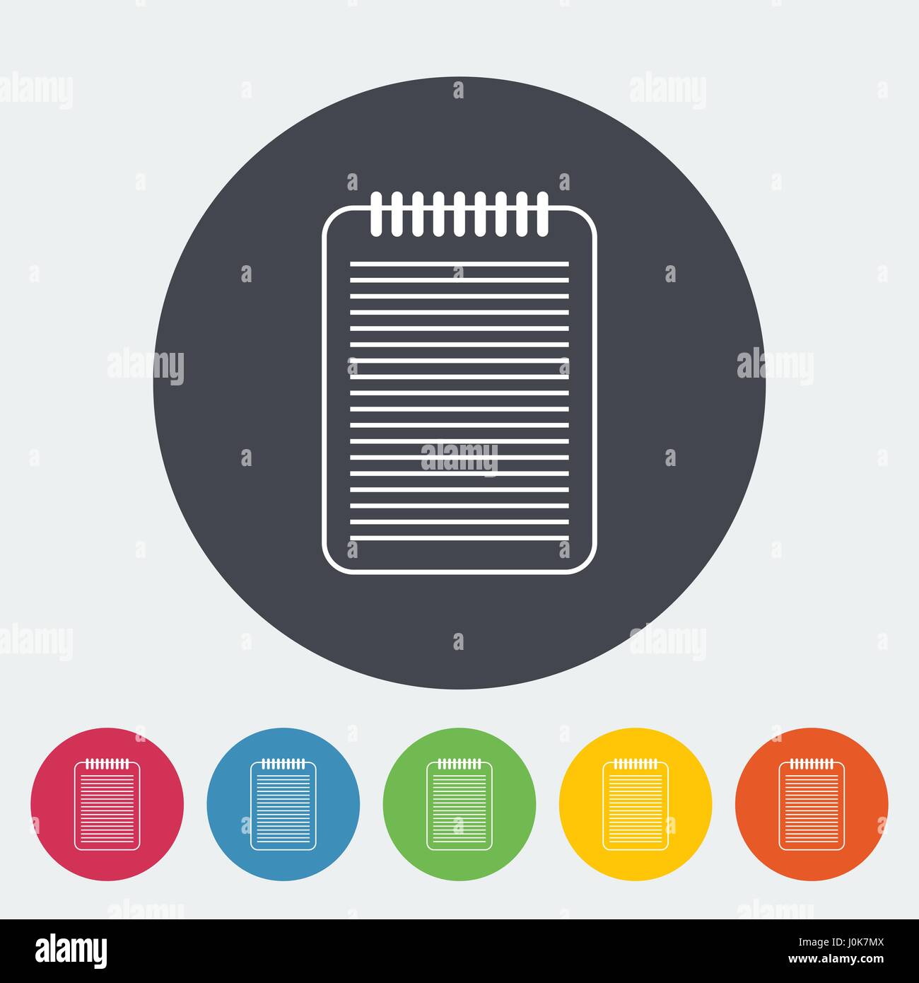 Document. Single flat icon on the circle. Vector illustration Stock ...