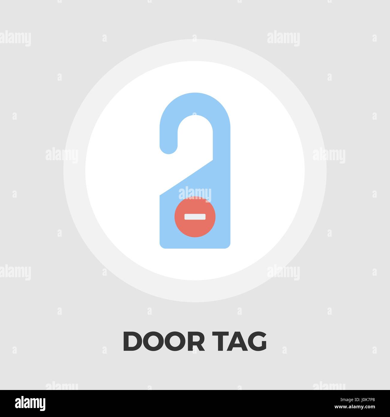 Door Tag Icon Vector. Flat icon isolated on the white background ...