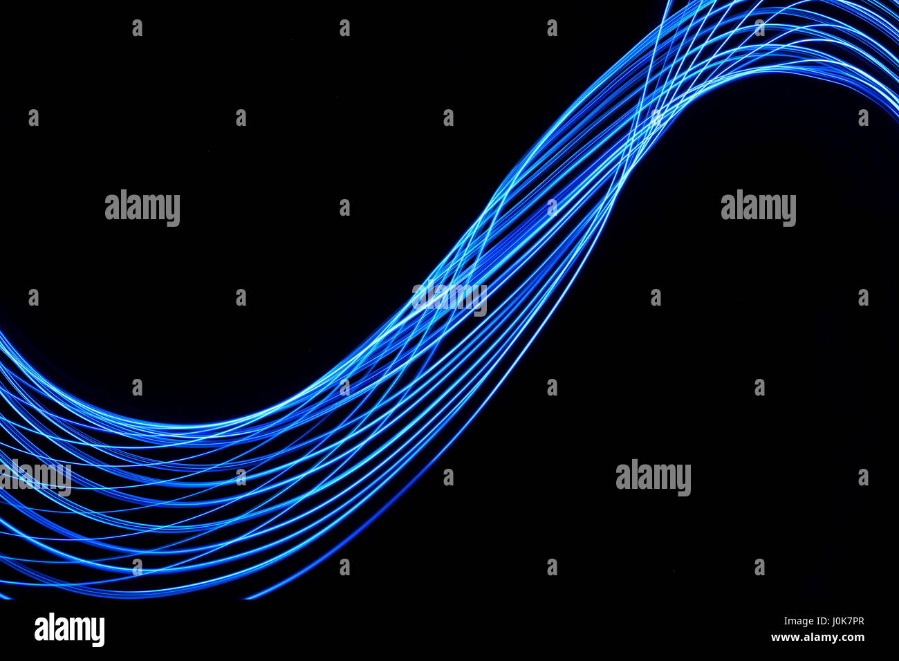 Blue light painting photography, electric blue colour, vibrant waves ...