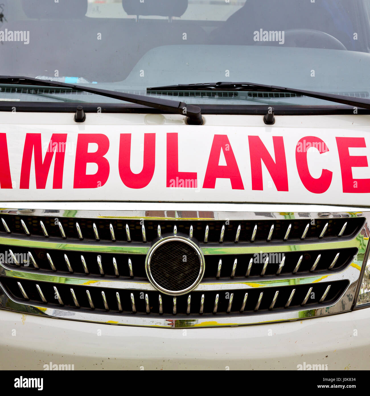 in philippines old dirty bonnet of an ambulance concept of medical care ...