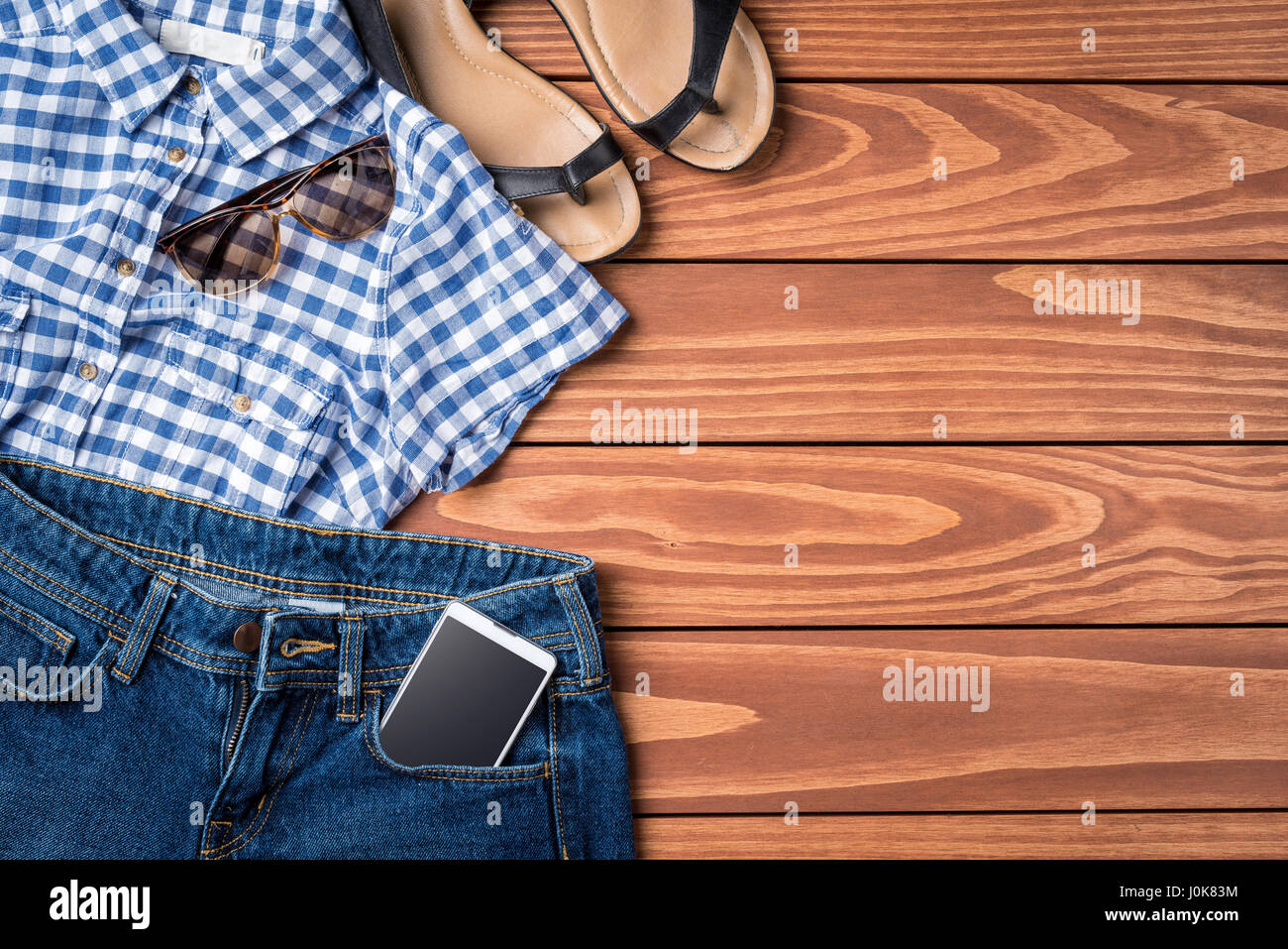 Clothes top view hi-res stock photography and images - Alamy