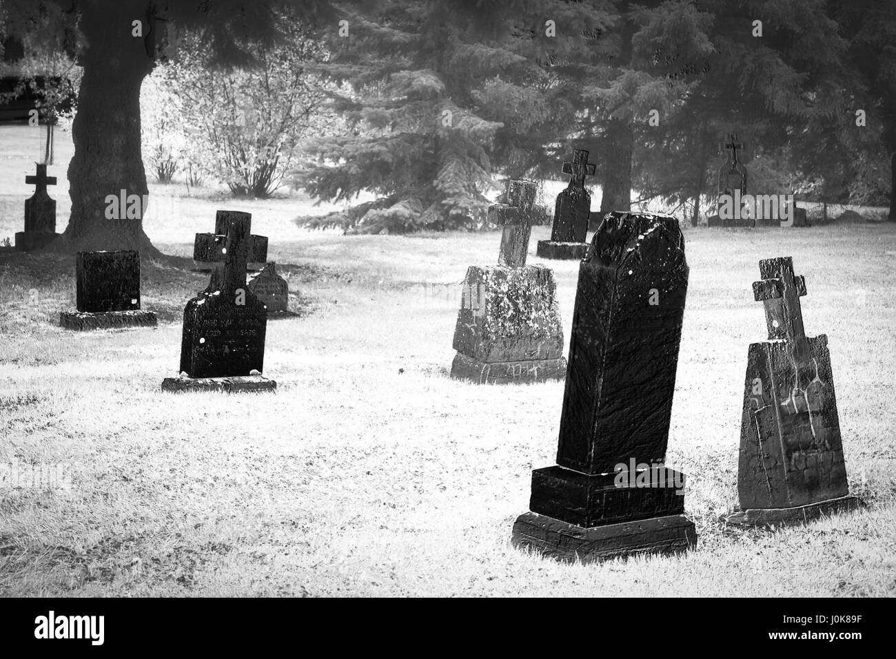 Plot graves cemetery Black and White Stock Photos & Images - Alamy