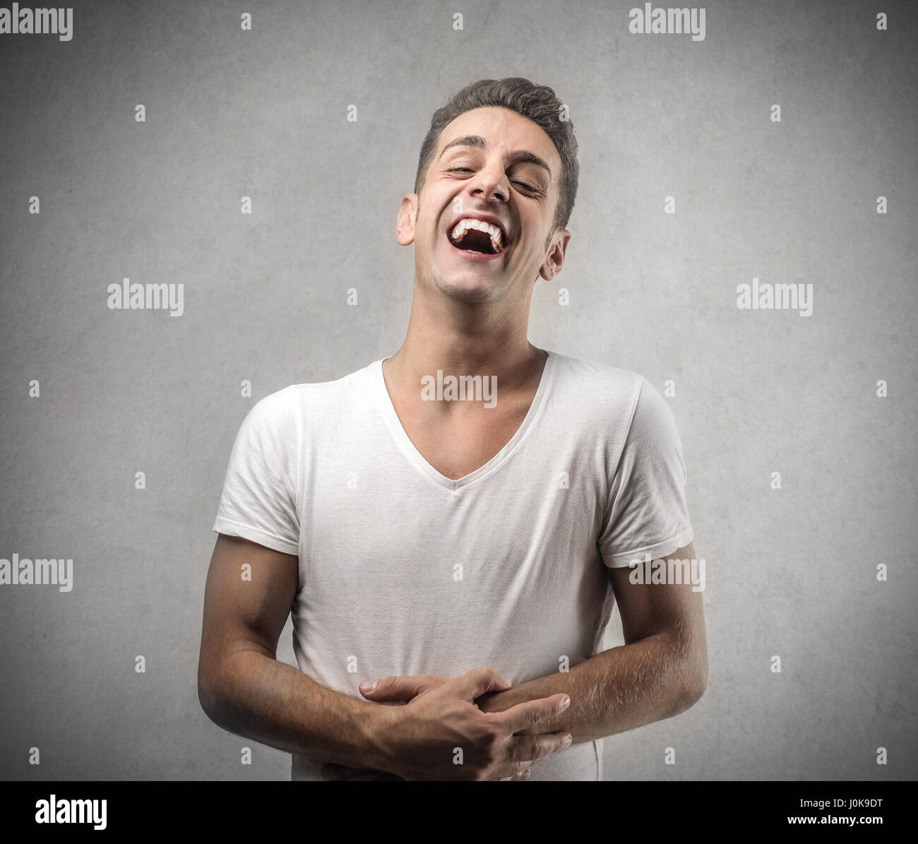 Man laughing inside Stock Photo - Alamy