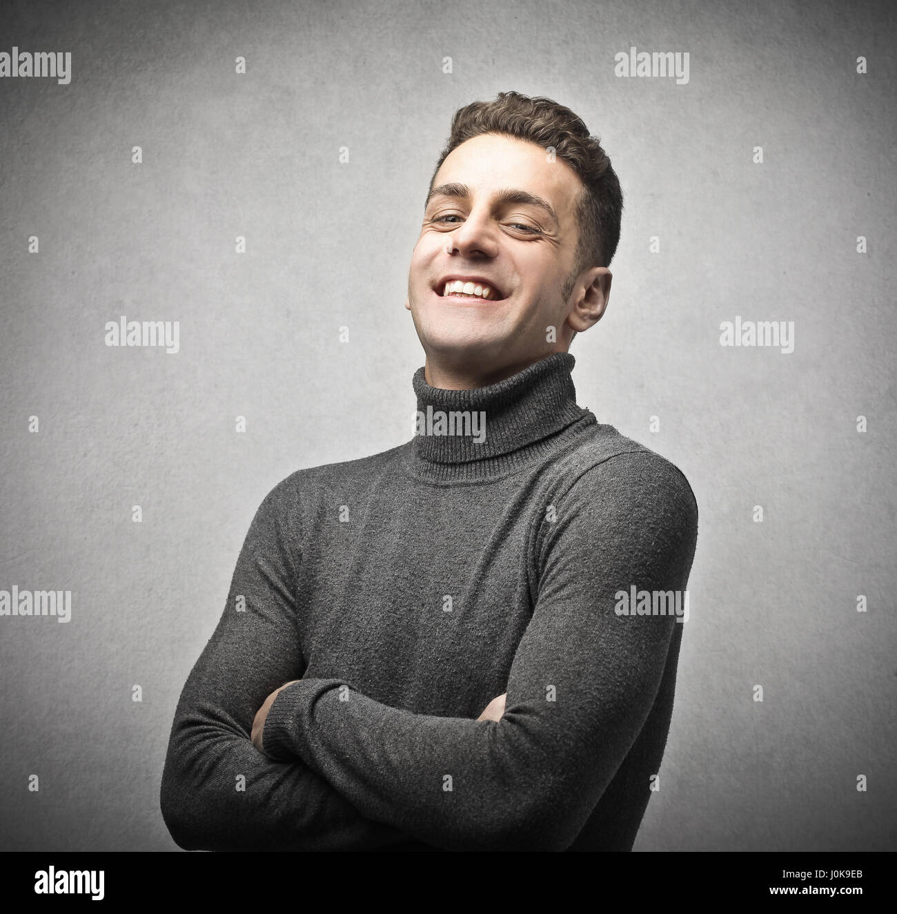Man in turtle neck Stock Photo - Alamy