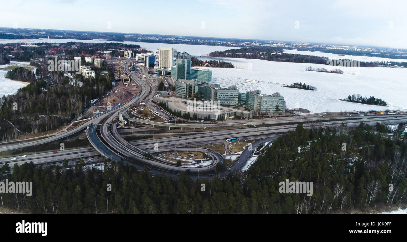 Aerial view on keilaniemi route hi-res stock photography and images - Alamy