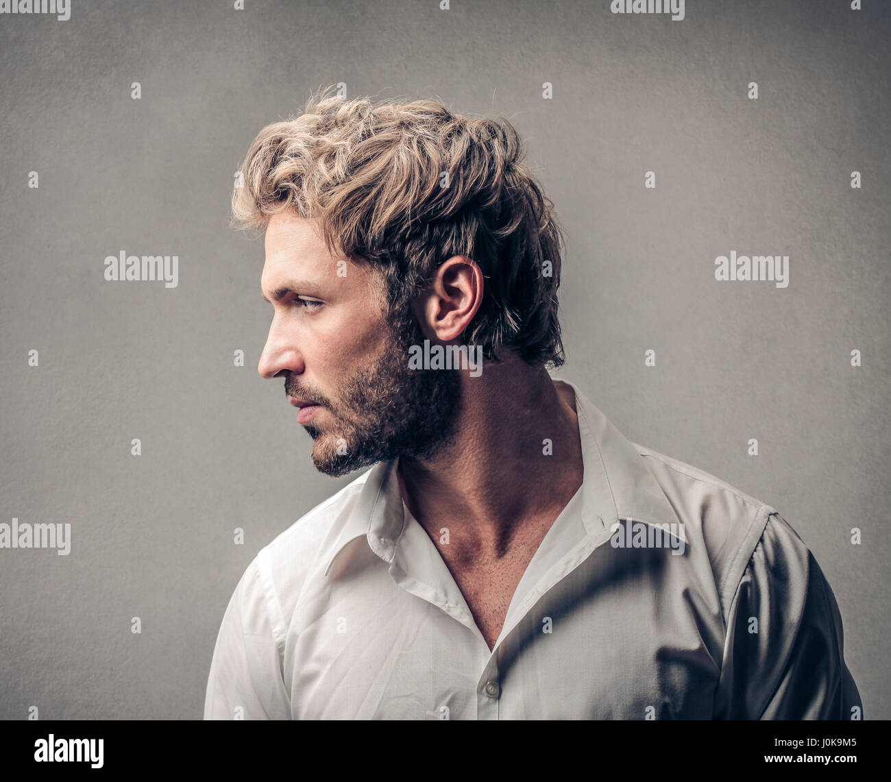 Bearded man from profile Stock Photo - Alamy