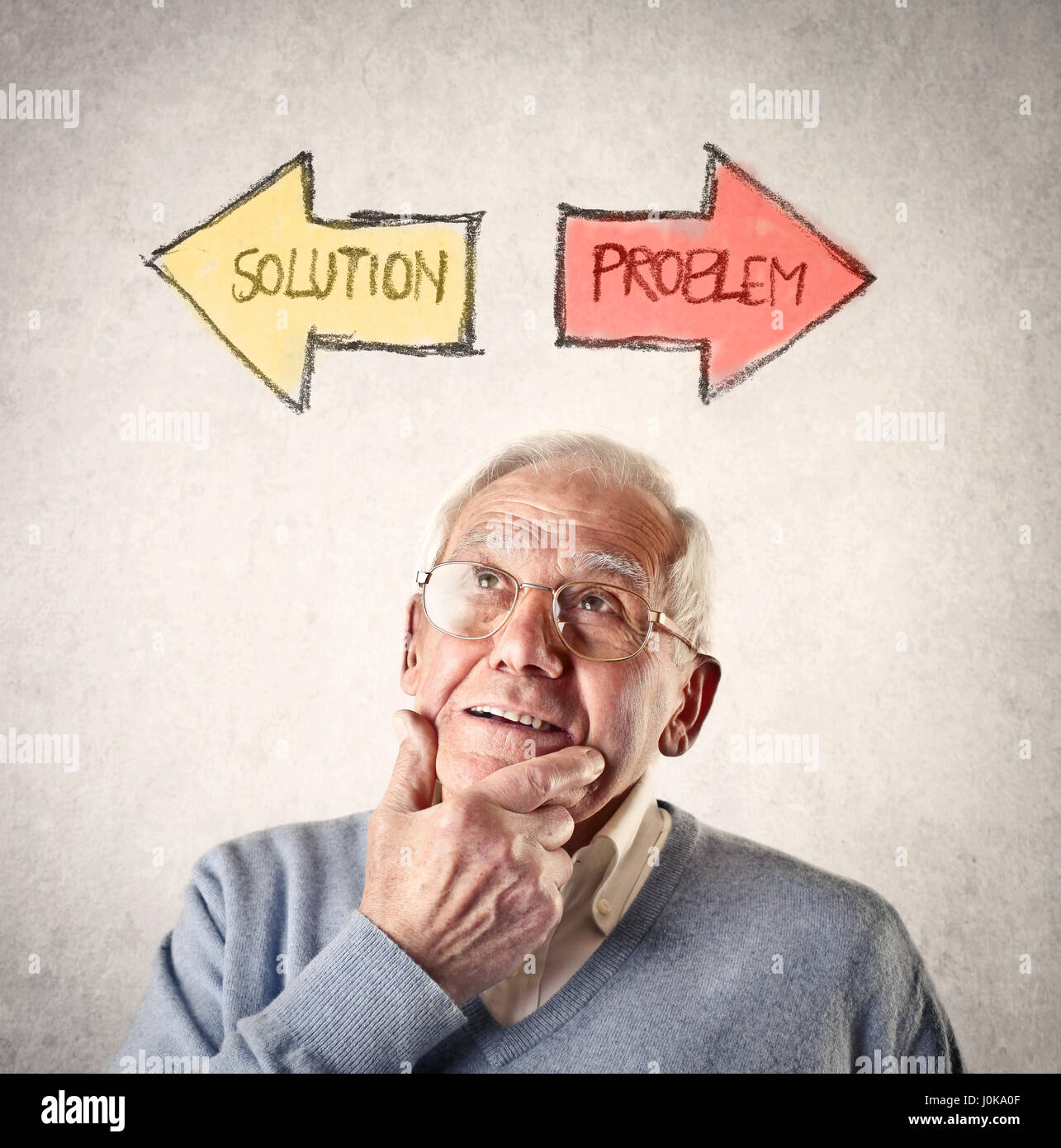 Old man thinking about problem solving Stock Photo - Alamy Old man thinking about problem solving Stock Photo - Alamy