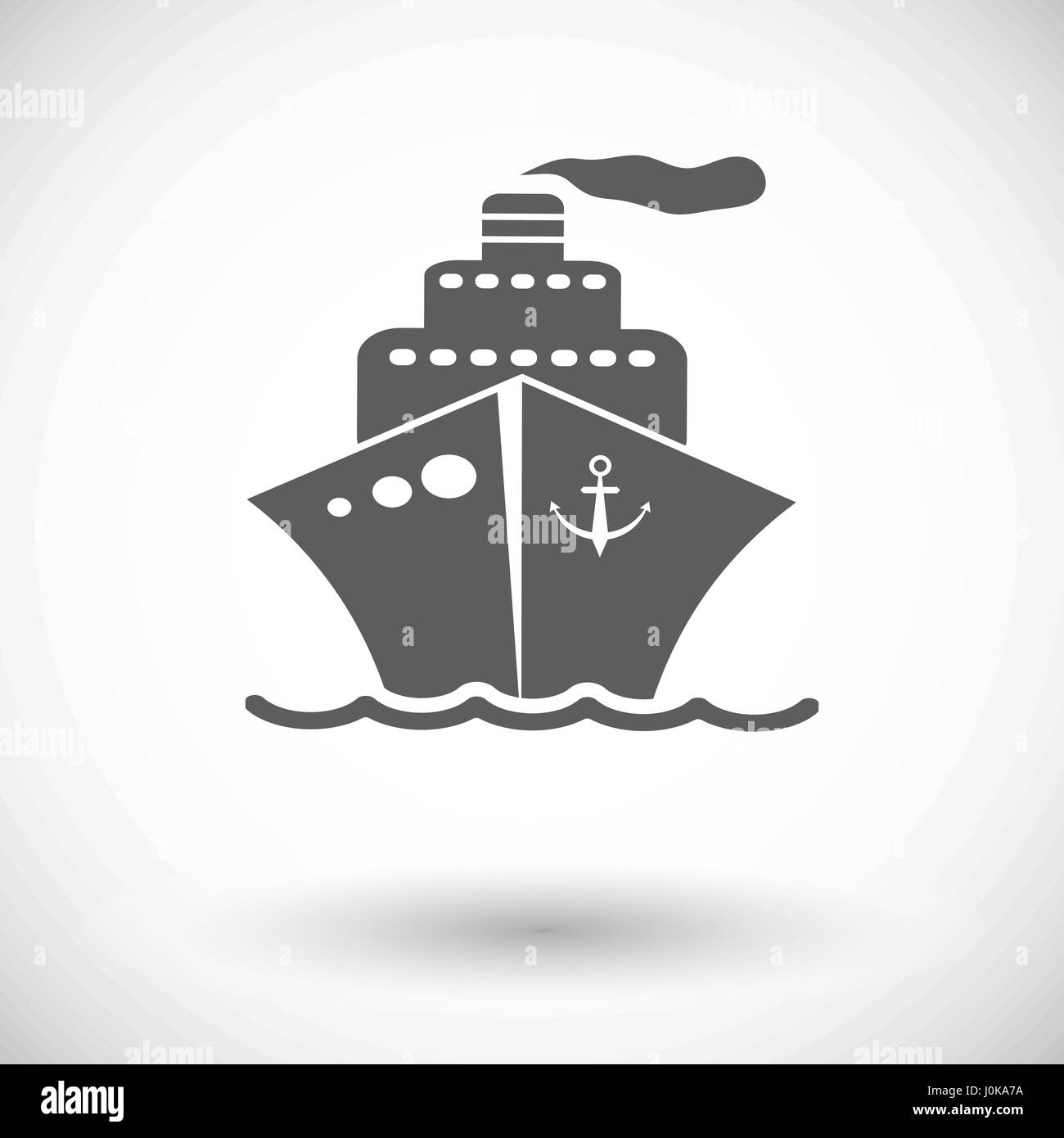 Ship. Single flat icon on white background. Vector illustration Stock ...