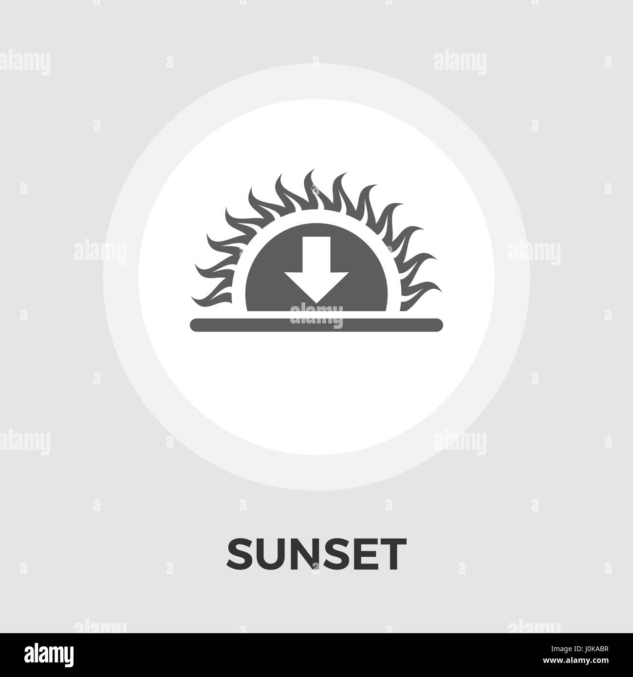Sunset flat icon Stock Vector Image & Art - Alamy